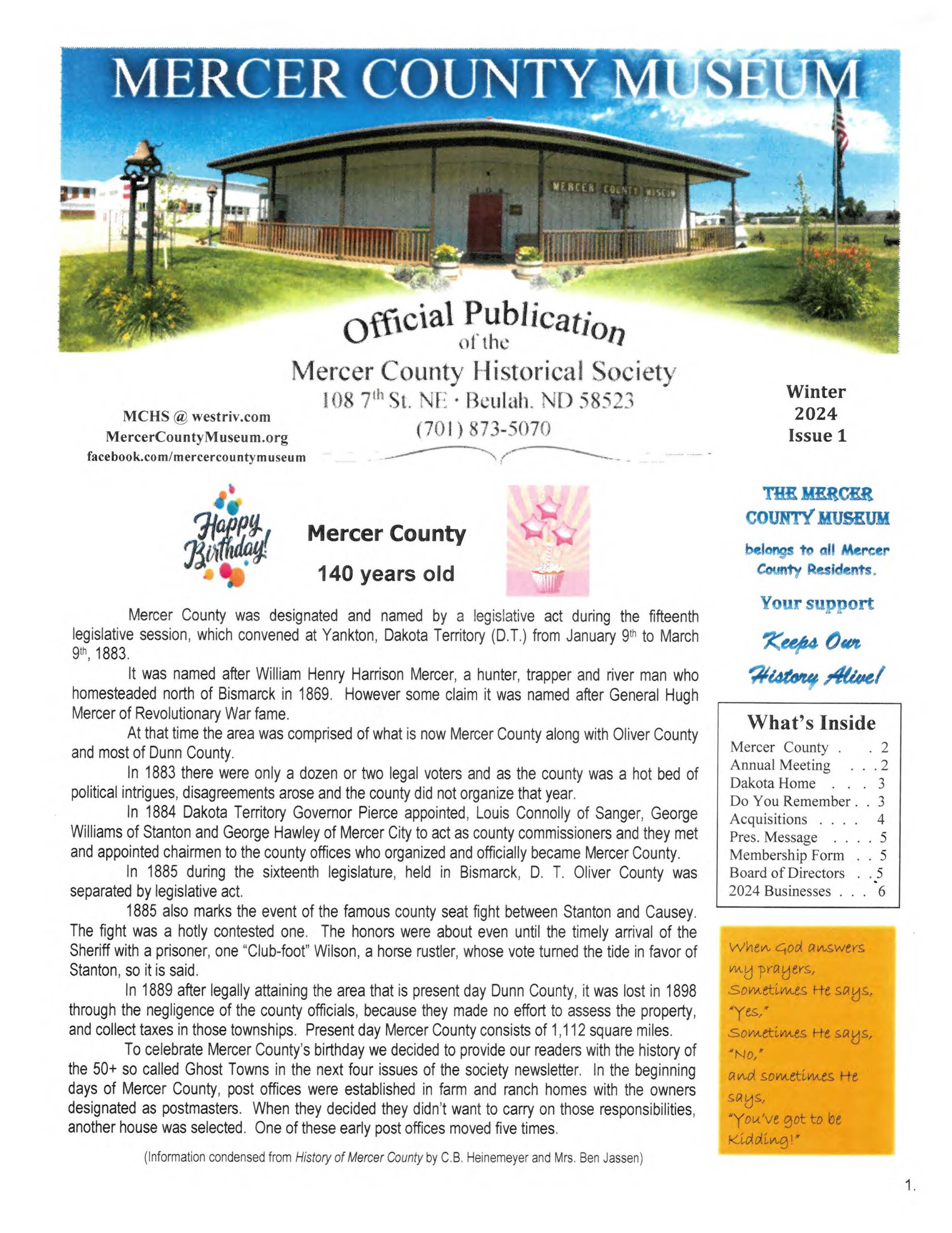 Mercer County History – Mercer County Museum